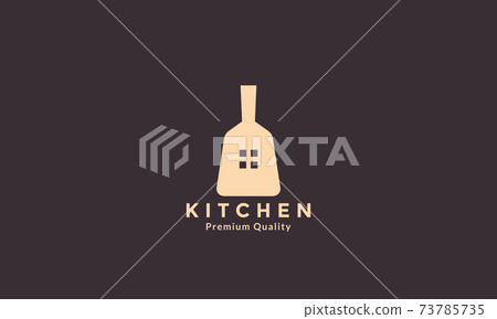 spatula kitchen with home logo symbol icon... - Stock Illustration ...