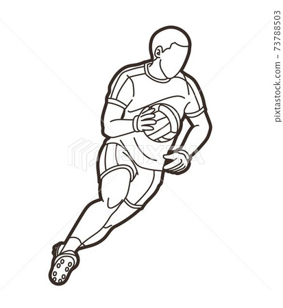 Gaelic Football Male Player Vector - Stock Illustration [73788503] - PIXTA