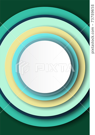 Abstract geometric round background in paper... - Stock Illustration ...