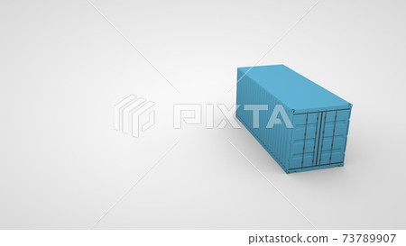 3d illustration of a metal container, object on... - Stock Illustration ...