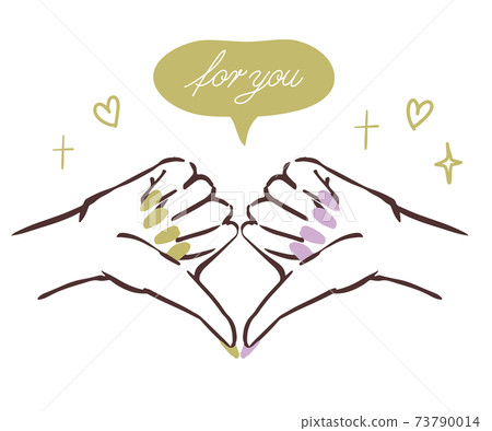 Fashionable cute hand sign LOVE - Stock Illustration [73790014] - PIXTA