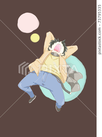 Lamenting man illustration - Stock Illustration [73795335] - PIXTA