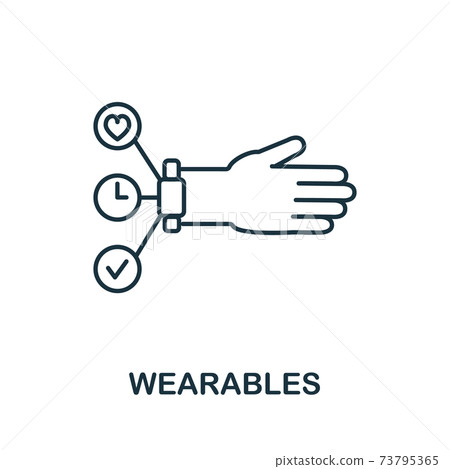 Wearables icon from iot collection. Simple line... - Stock Illustration ...