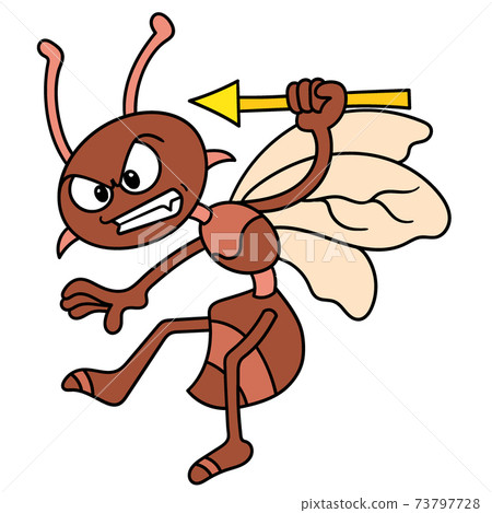 Scary Bee Cartoon Yellow Bee Design Vector Download