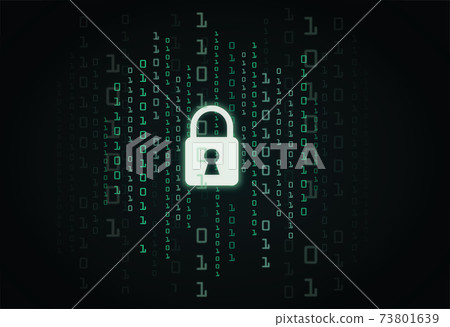 Digital lock guard sign binary code number... - Stock Illustration [73801639] - PIXTA
