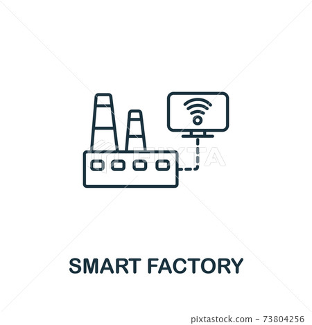Smart Factory icon from industry 4.0...-插圖素材 [73804256] - PIXTA圖庫