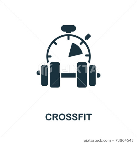Crossfit icon. Simple illustration from healthy... - Stock Illustration ...