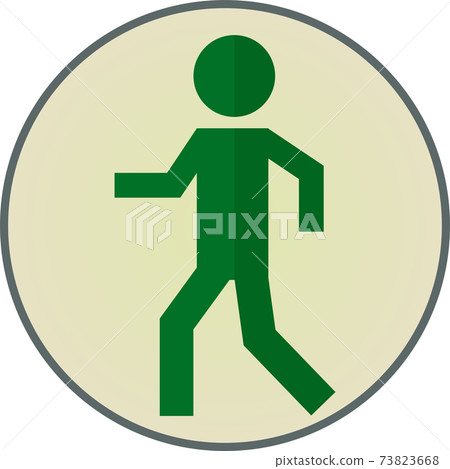 Simple walking icon (color) - Stock Illustration [73823668] - PIXTA