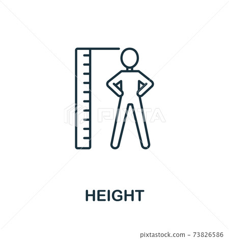 Height icon from health check collection.... - Stock Illustration ...