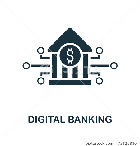 Digital Banking icon. Simple illustration from... - Stock Illustration ...