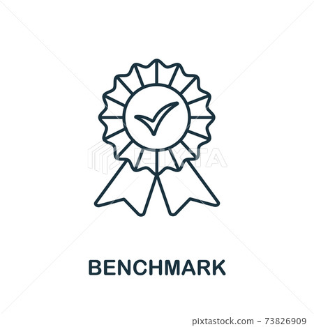 Benchmark icon. Creative simple symbol from... - Stock Illustration ...