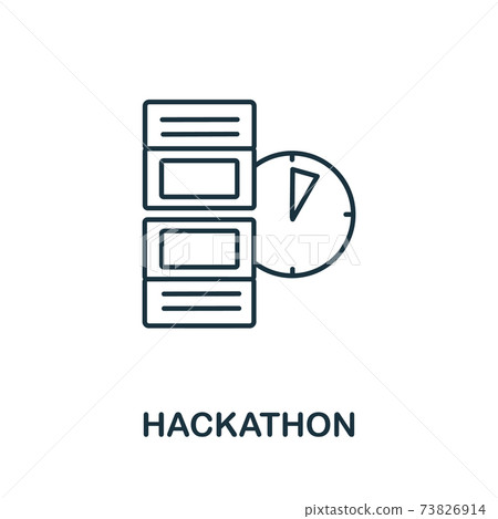 Hackathon icon. Creative simple symbol from... - Stock Illustration ...