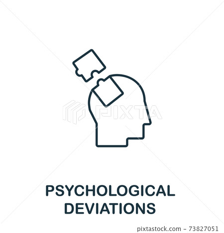Psychological icon. Simple line element... - Stock Illustration ...