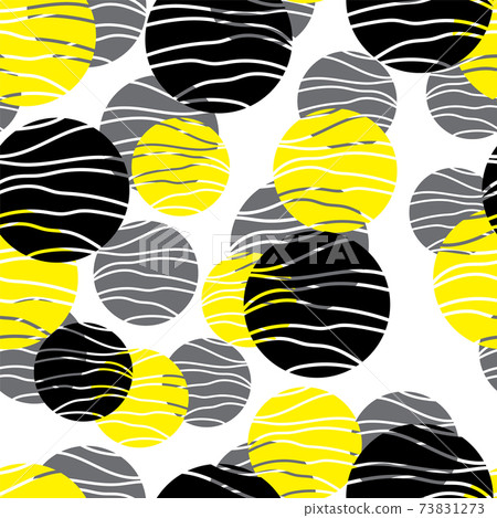 Geometric abstract seamless pattern with yellow... - Stock Illustration ...