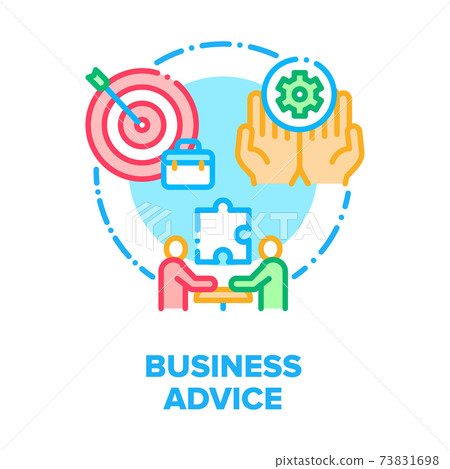 Business Advice Vector Concept Color Illustration - Stock Illustration ...