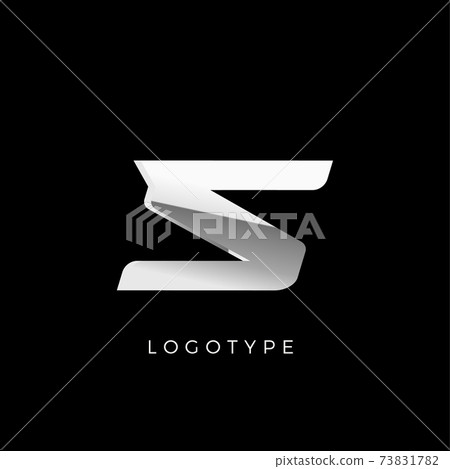 Steel S letter. Business monogram with... - Stock Illustration ...