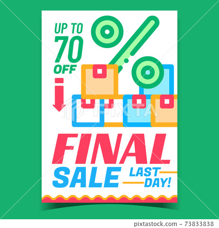 Final Sale Creative Promotional Poster Vector - Stock Illustration ...