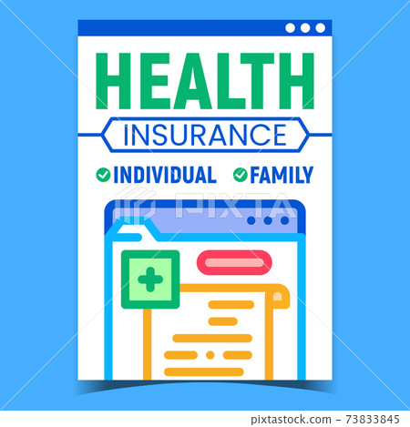Health Insurance Creative Promotion Poster Vector - Stock Illustration ...