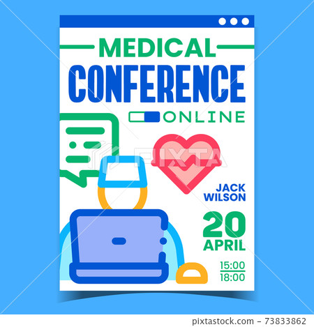 Online Medical Conference Promotion Banner Vector - Stock Illustration ...