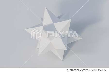 white geometric object star shape on white...-插圖素材 [73835097] - PIXTA圖庫