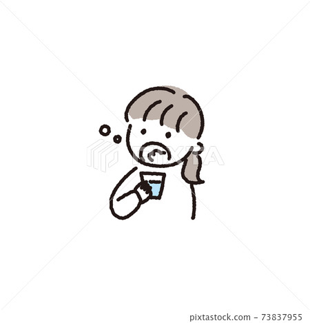 Illustration of a gargling person - Stock Illustration [73837955] - PIXTA