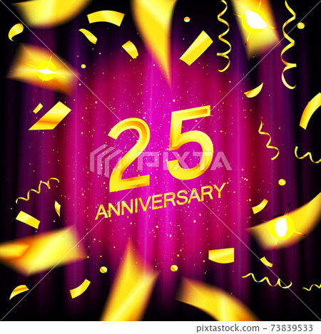 Vector Illustration of Anniversary 25th - Stock Illustration [73839533 ...