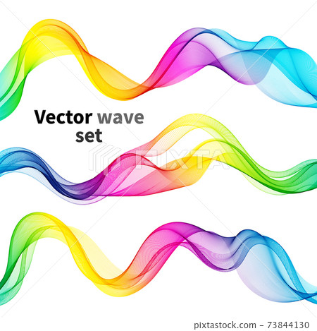 Abstract flow of colored waves .Vector... - Stock Illustration ...