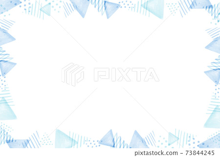 Beautiful blue watercolor frame 2 - Stock Illustration [73844245] - PIXTA