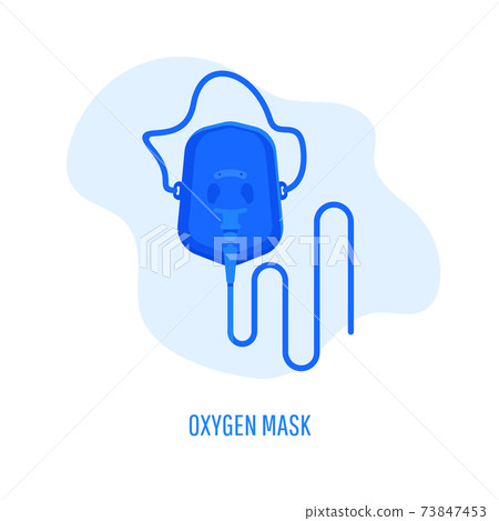 Oxygen mask icon on white background. Vector... - Stock Illustration [73847453] - PIXTA