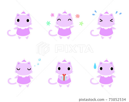 Fancy cat icon - Stock Illustration [73852534] - PIXTA