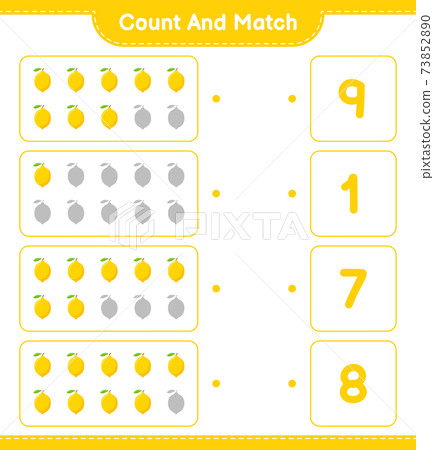 Count and match, count the number of Lemon and... - Stock Illustration ...