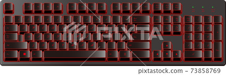 Cool and stylish black-red gaming keyboard - Stock Illustration ...