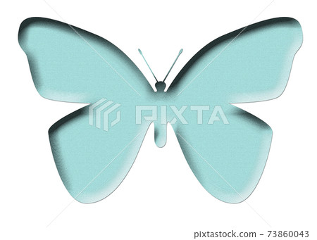 Light blue butterfly for simple icons - Stock Illustration [73860043 ...