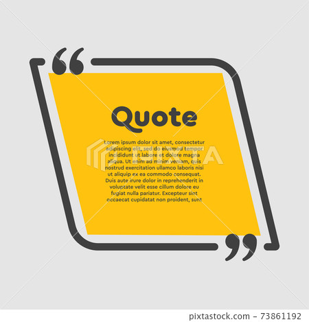Quote rectangle text with bracket, vector banner - Stock Illustration ...