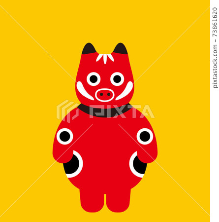 Akabeko yellow - Stock Illustration [73861620] - PIXTA