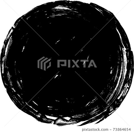 Round-filled frame drawn with ink - Stock Illustration [73864654] - PIXTA