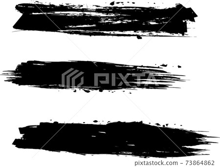Handwritten splattered ink brush material set - Stock Illustration ...