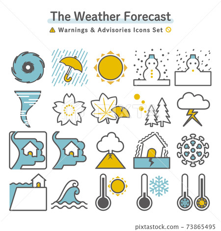 Weather forecast (warning / warning / front) /... - Stock Illustration ...