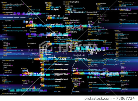 Abstract background with glitched program code - Stock Illustration ...