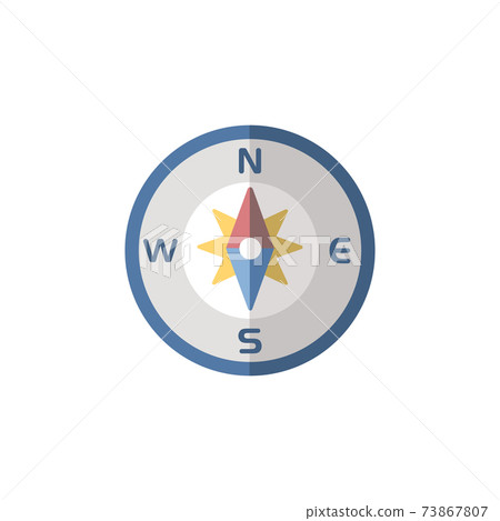 Compass. Flat icon. Isolated weather vector...-插圖素材 [73867807] - PIXTA圖庫