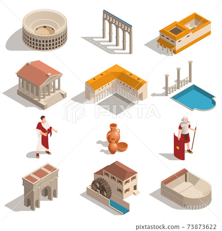 Ancient Rome Isometric Set - Stock Illustration [73873622] - PIXTA