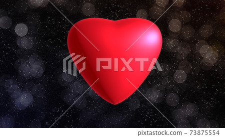 Red heart on blur background illustration. - Stock Illustration ...