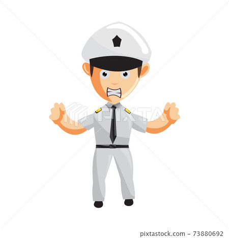 Airplane Pilot Angry Cartoon Character ... - Stock Illustration ...