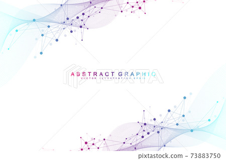 Geometric abstract background with connected... - Stock Illustration ...