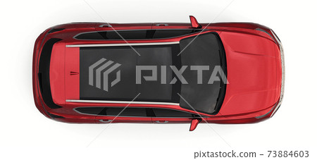 Big city crossover red color on a white... - Stock Illustration ...