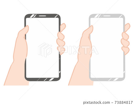 No line with a smartphone - Stock Illustration [73884817] - PIXTA