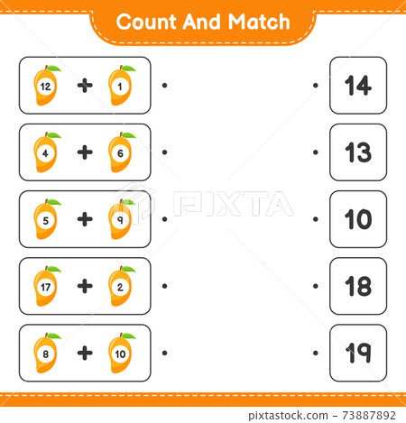 Count and match, count the number of Mango and... - Stock Illustration ...