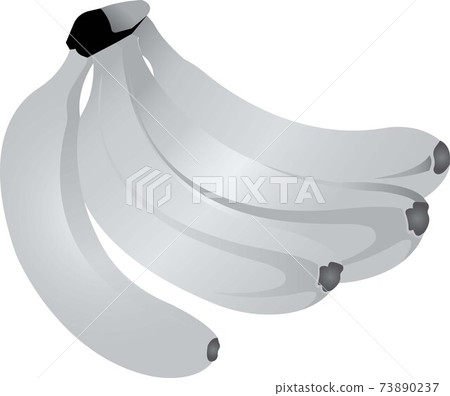 Bunch of yellow bananas. Grayscale image of food. - Stock Illustration ...
