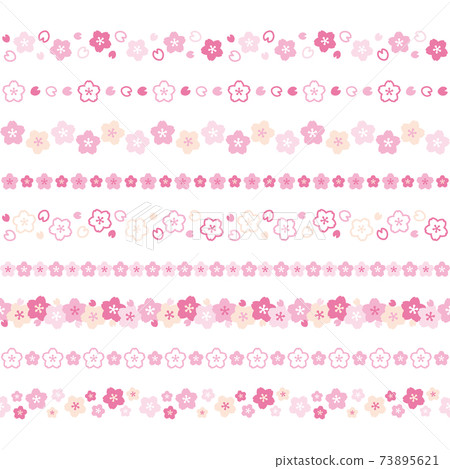Sakura line set clear - Stock Illustration [73895621] - PIXTA