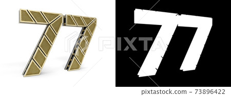 Number seventy-seven (number 77) with... - Stock Illustration [73896422 ...
